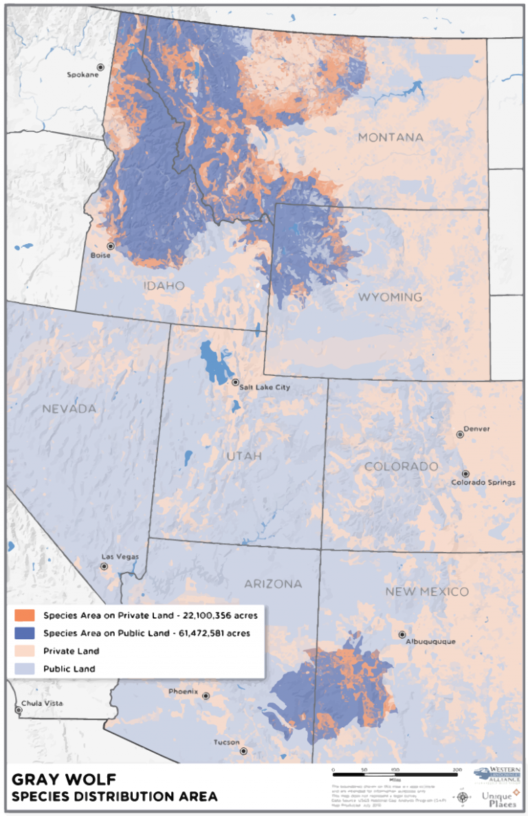Gray Wolf Map – Western Landowners Alliance