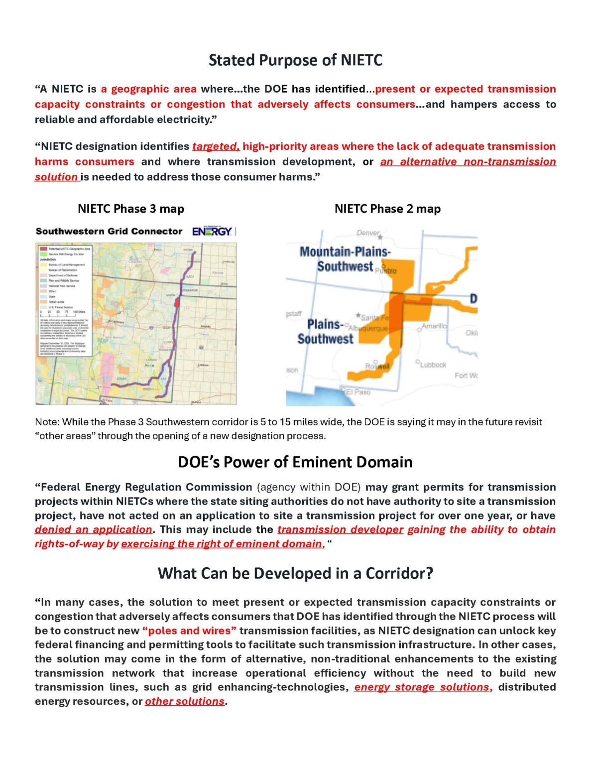 National Interest Electric Transmission Corridors Information – Western ...